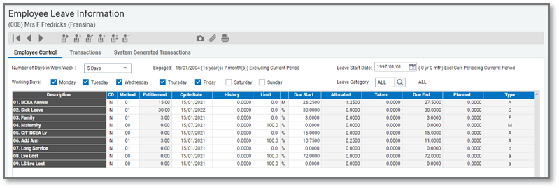 Flexi Leave Import and Export