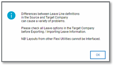 Flexi Leave Import and Export
